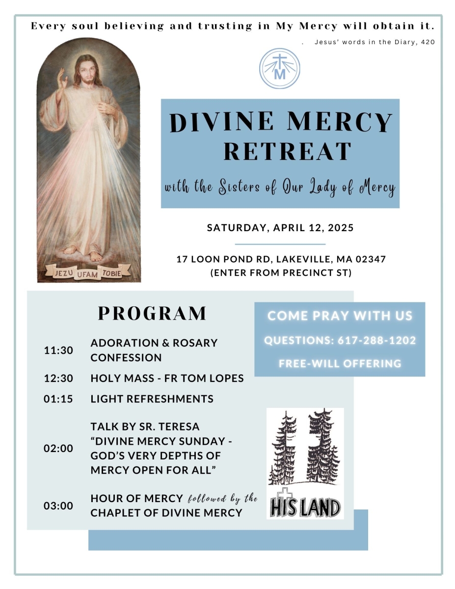 Divine Mercy Day of Recollection | The Sisters of Our Lady of Mercy